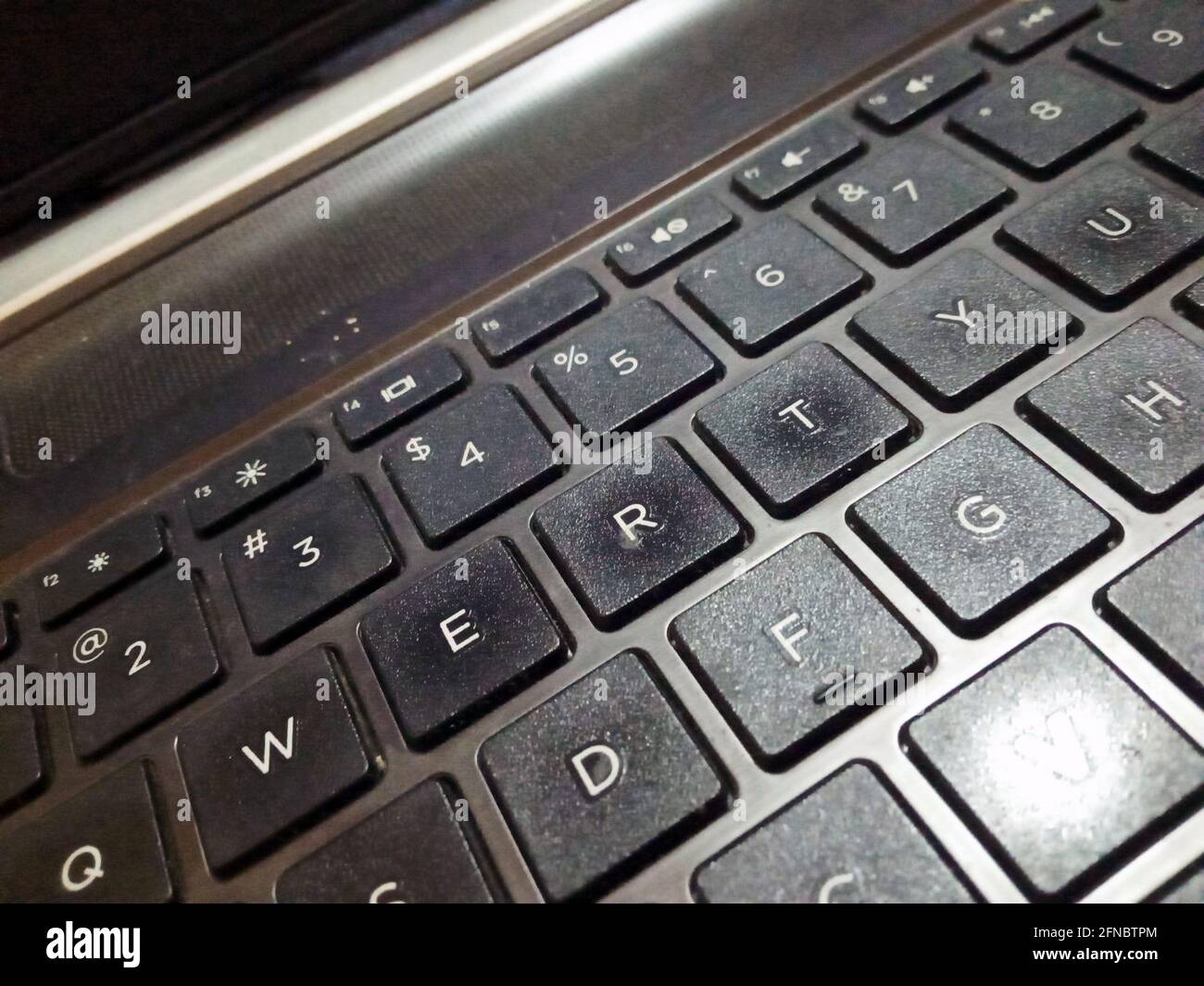 a keyboard on a laptop photo Stock Photo - Alamy