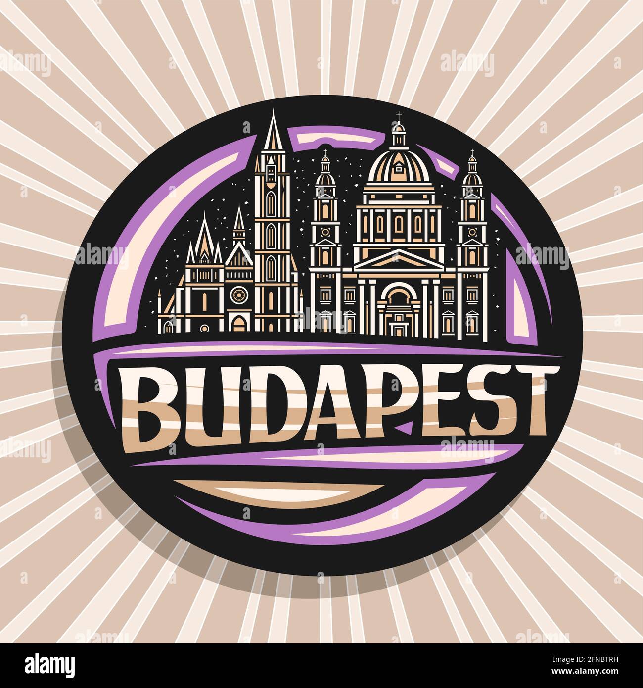 Town church illuminated night Stock Vector Images - Alamy