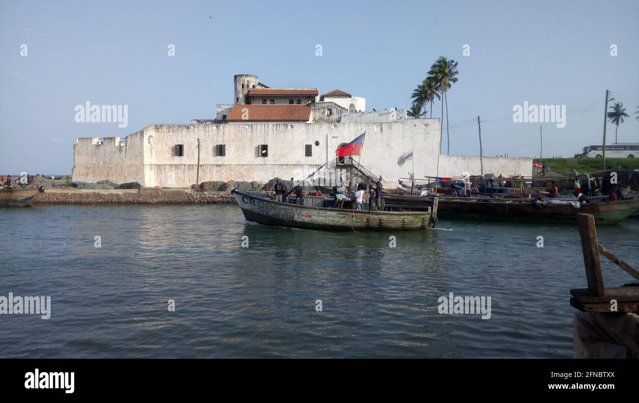 Elmina Castle, an old European fort in the city of Elmina, Ghana Stock ...