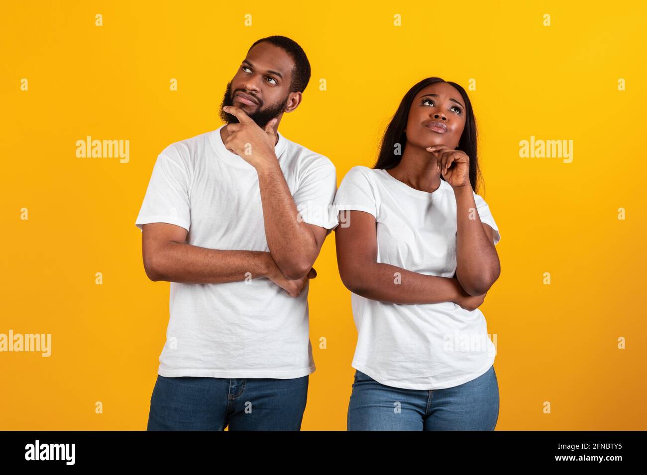 Woman thinking man background hi-res stock photography and images - Alamy