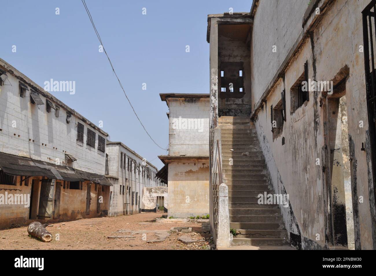 Abandoned prison in the former Ussher Fort in Accra, Ghana Stock Photo ...