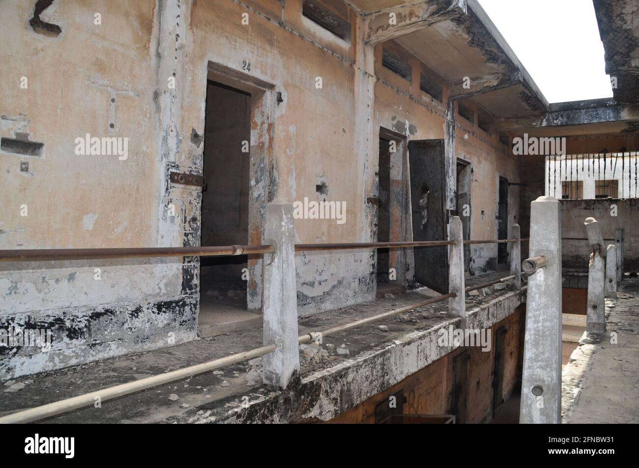 Abandoned prison in the former Ussher Fort in Accra, Ghana Stock Photo ...