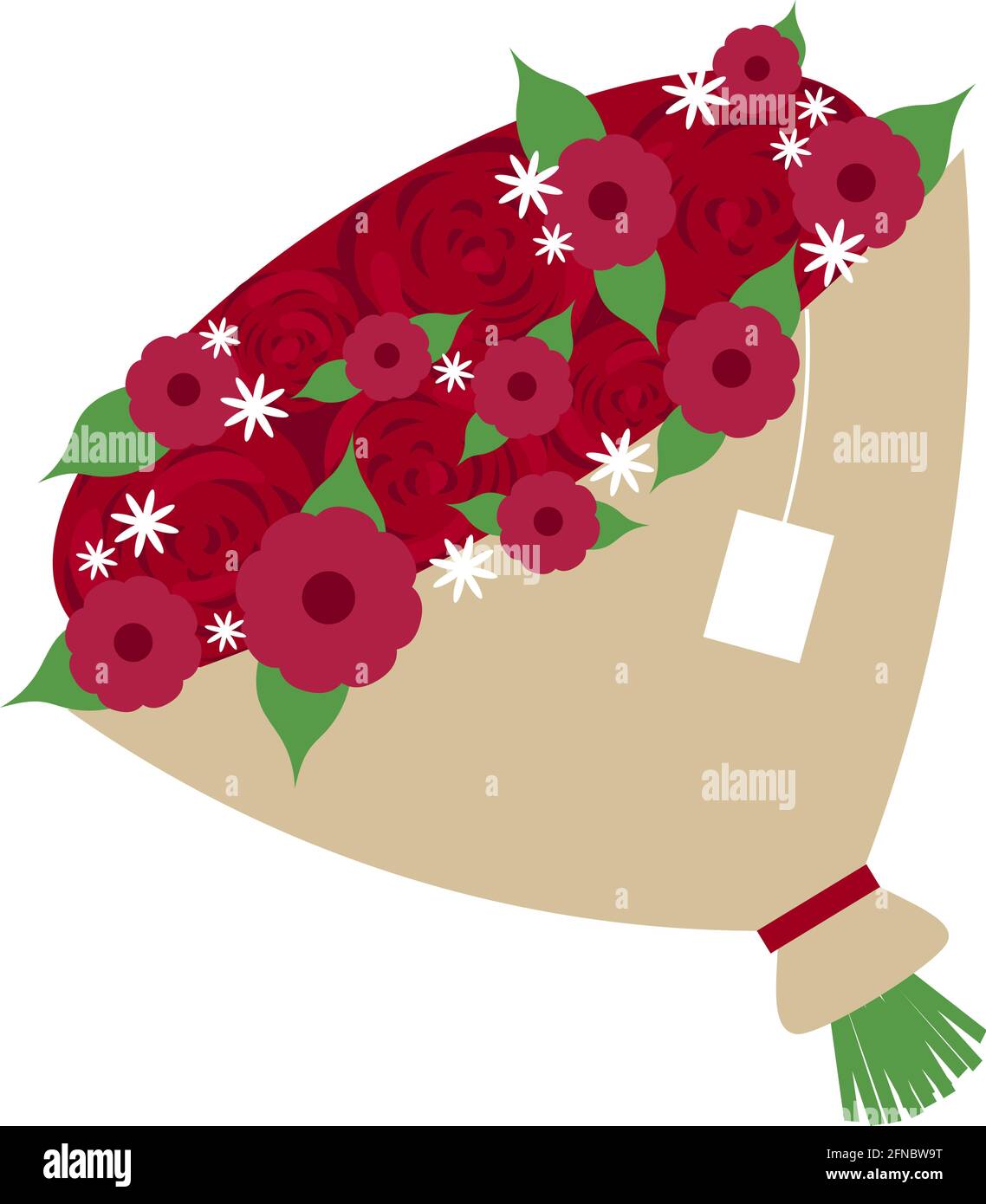Flower delivery bouquet rose Stock Vector Images - Alamy
