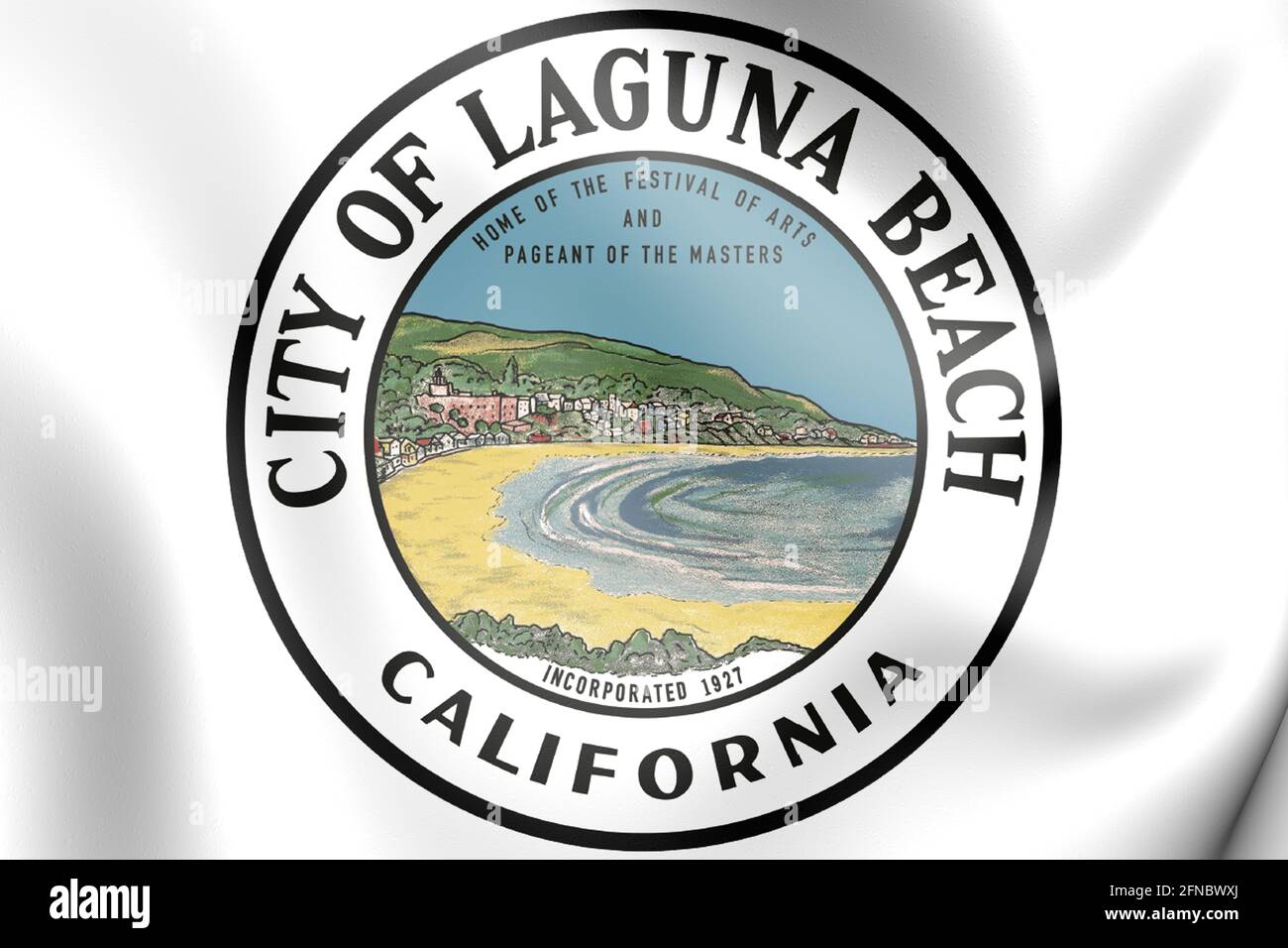 3D Seal of Laguna Beach (California state), USA. 3D Illustration Stock ...