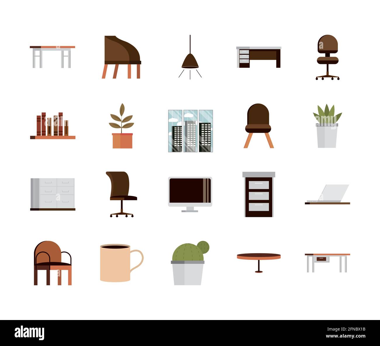 modern office collection Stock Vector Image & Art - Alamy