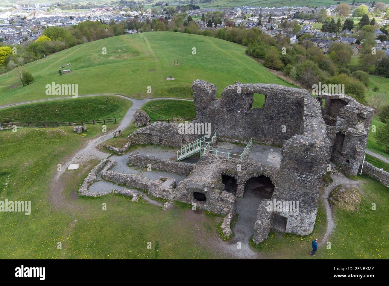 Kendal Castle, Kendal Cumbria, England. 11th May 2021. Aerial views of ...