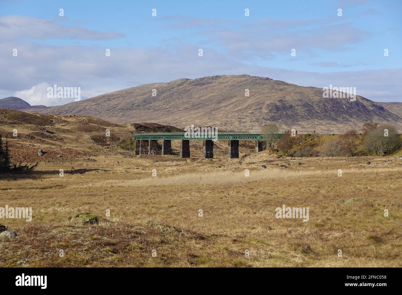 Rannoch lattice girder viaduct West Highland railway Scottish Highlands ...