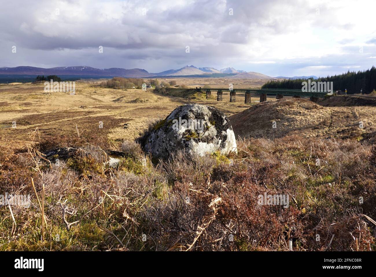 Rannoch lattice girder viaduct West Highland railway Scottish Highlands ...