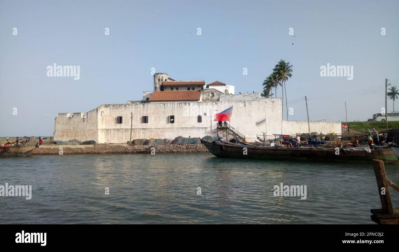 Elmina Castle, an old European fort in the city of Elmina, Ghana Stock ...