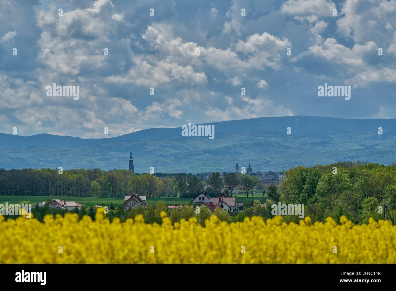 Spring rural landscape Lower Silesia Poland Stock Photo - Alamy