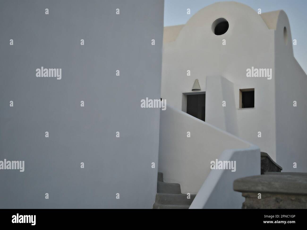 Typical Cycladic architecture in Megalochori, a traditional village of ...