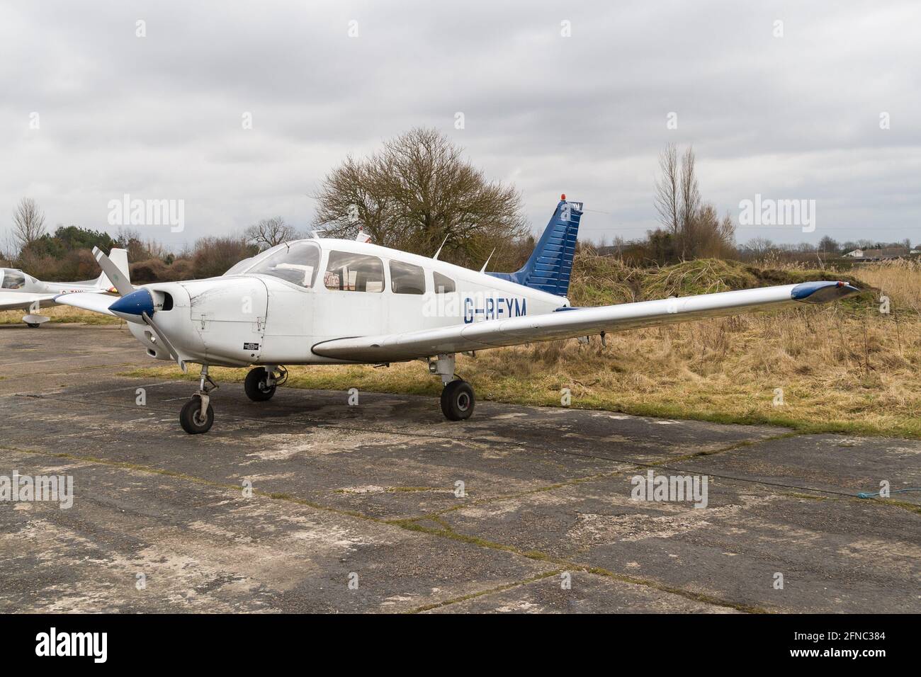 An Aeroplane at Sandtoft Airfield Stock Photo - Alamy