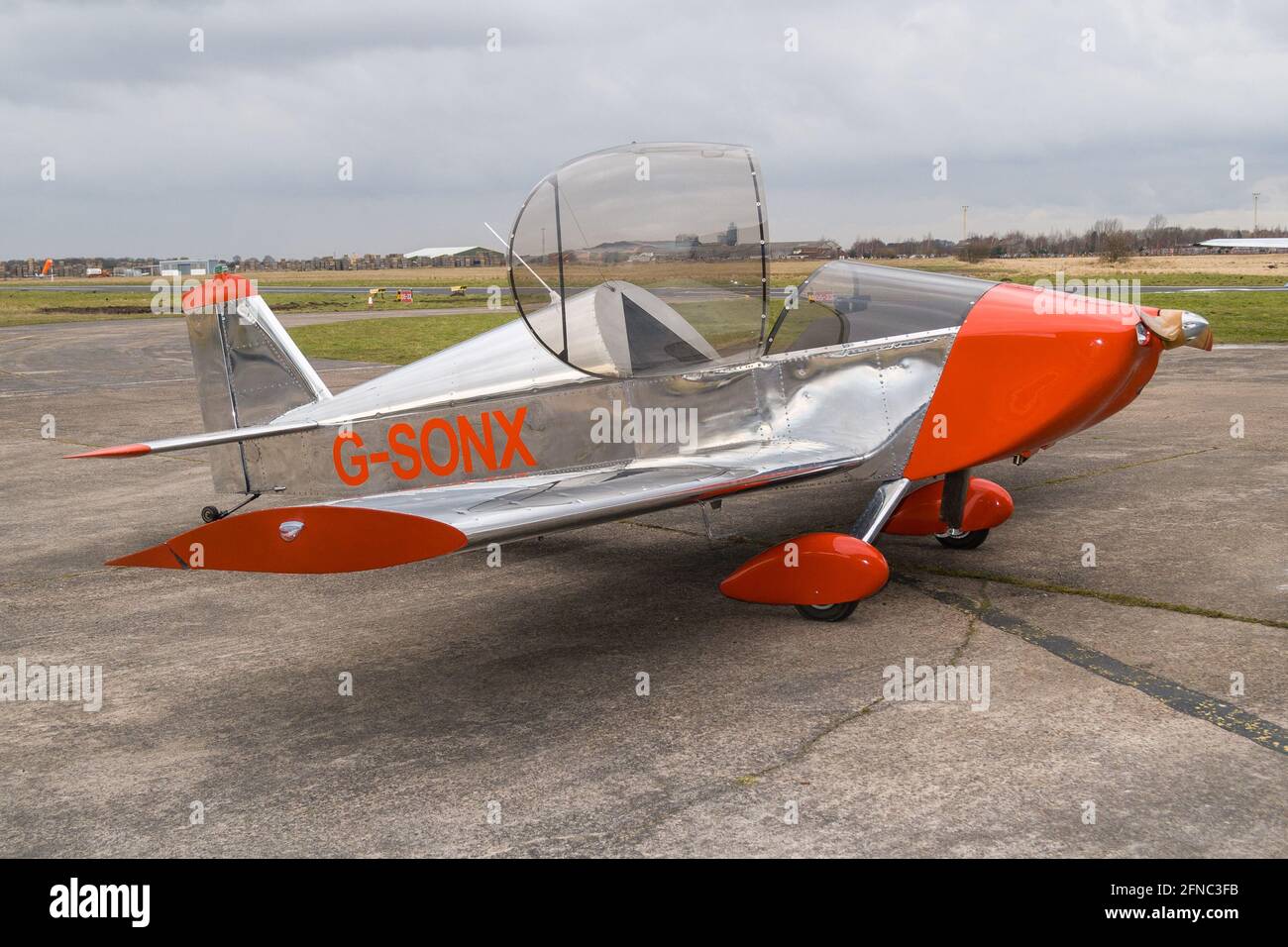 An Aeroplane at Sandtoft Airfield Stock Photo - Alamy