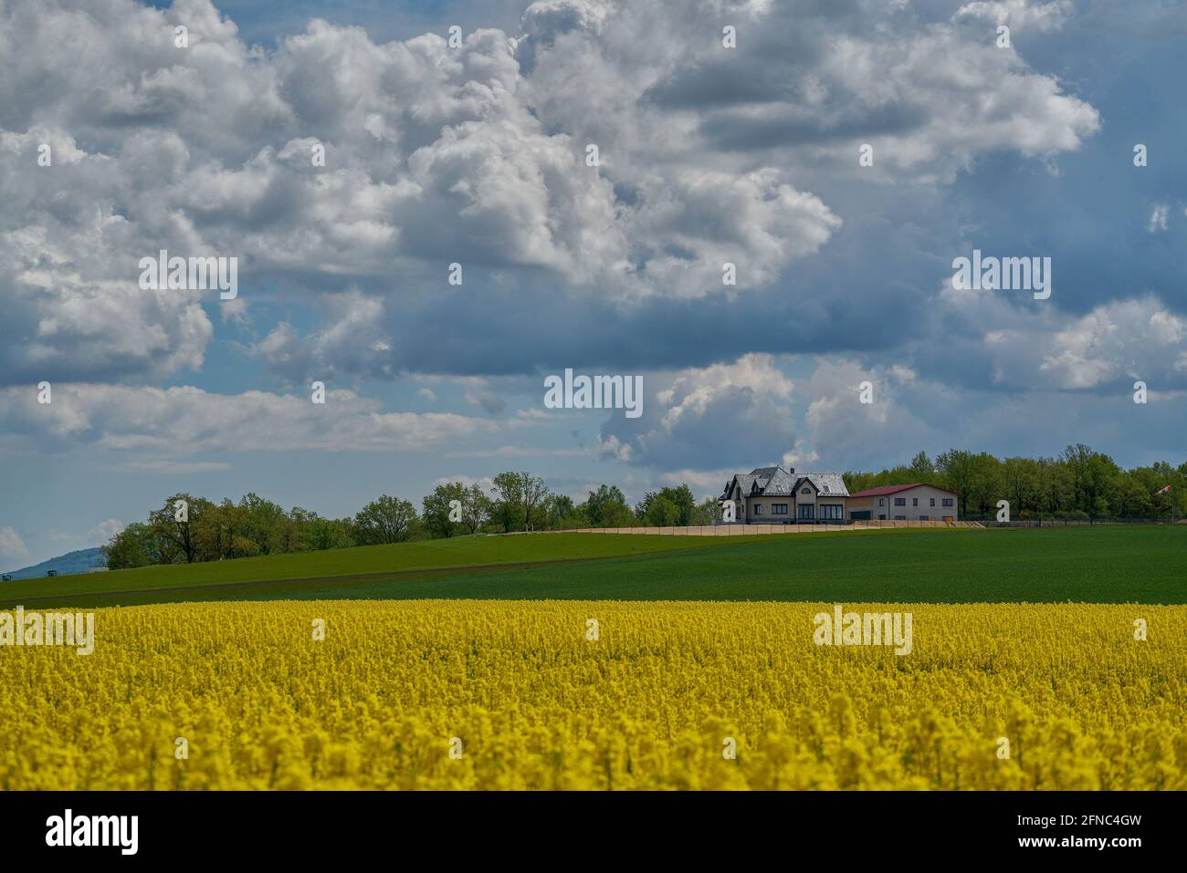 Spring rural landscape Lower Silesia Poland Stock Photo - Alamy