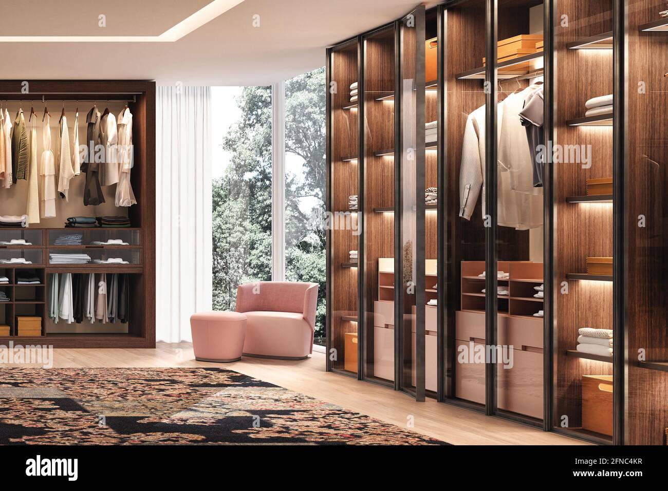 Berlin, Germany – June 16, 2020: Interior of modern stylish dressing ...