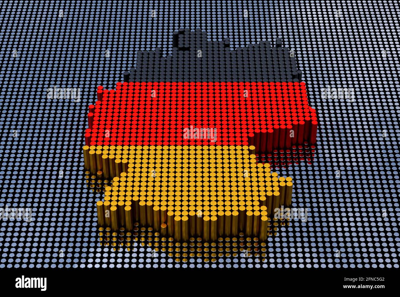 3d germany map flag illustration hi-res stock photography and images ...
