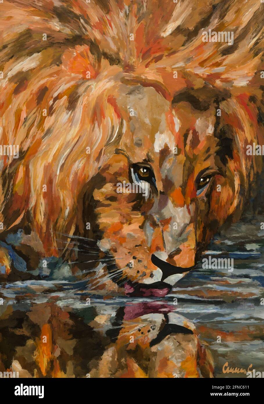 Colorful animal paintings hi-res stock photography and images - Alamy