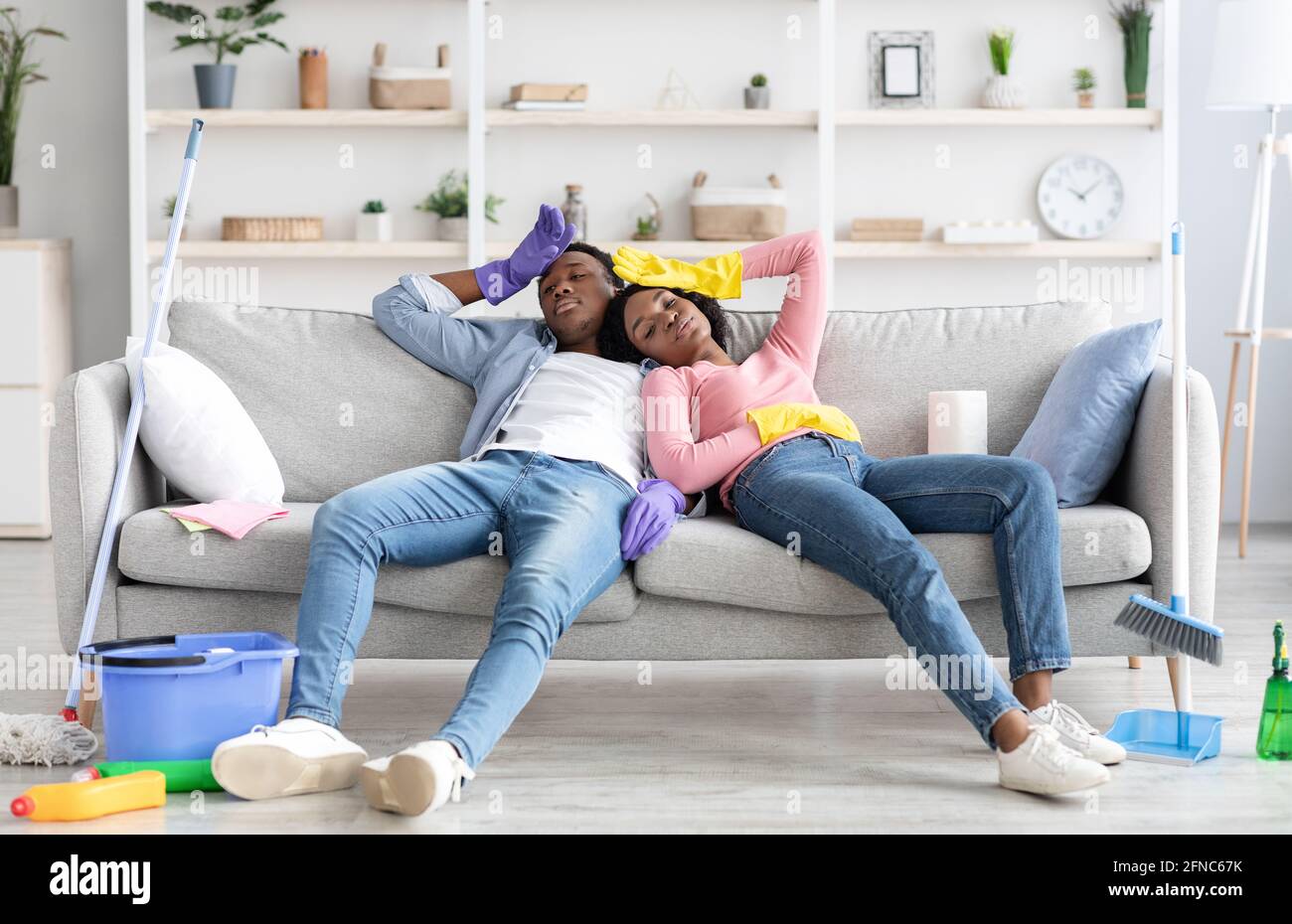 Young black woman resting after hi-res stock photography and images - Alamy