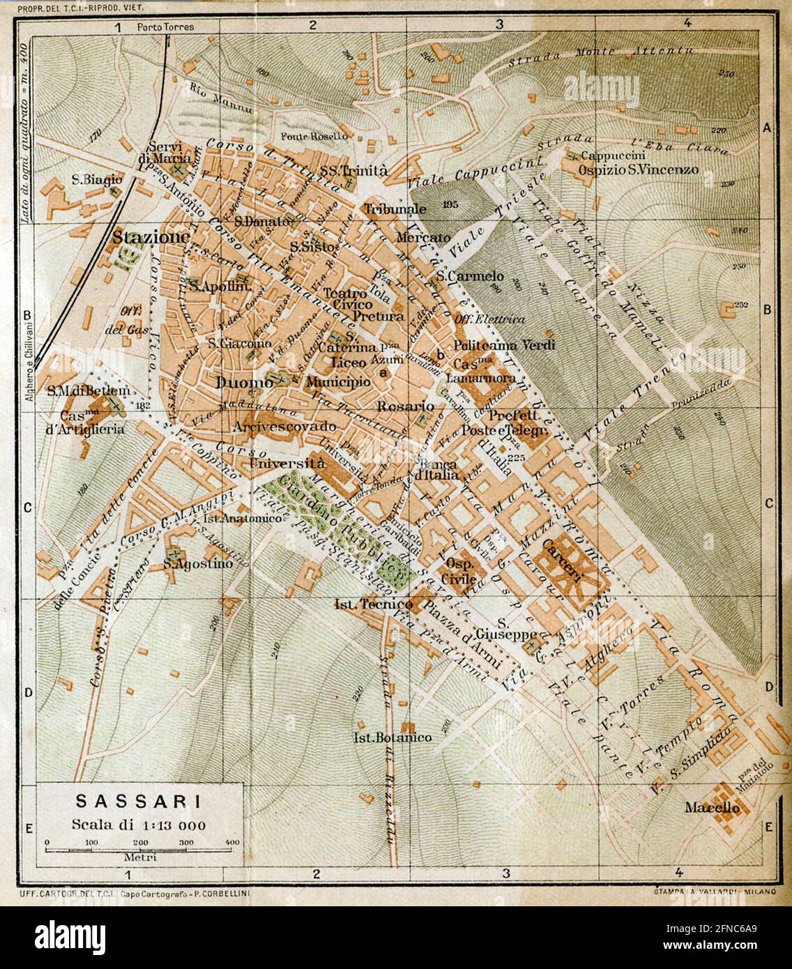 Map of sassari hi-res stock photography and images - Alamy