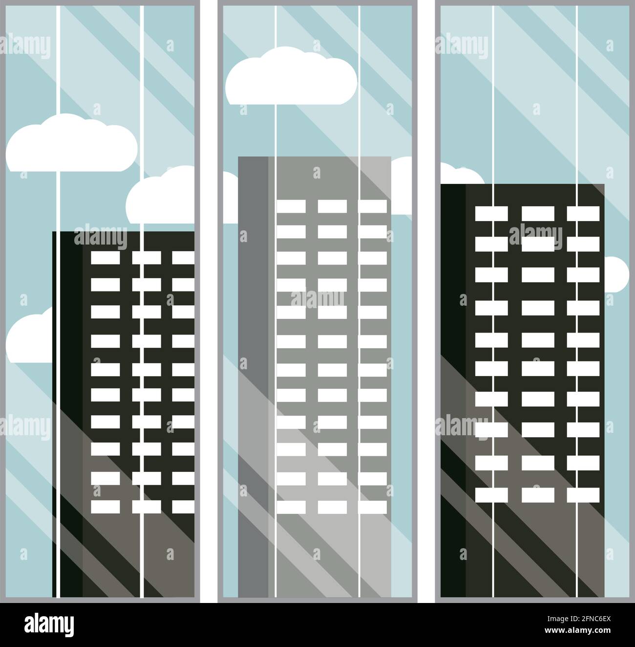 window buildings view Stock Vector Image & Art - Alamy