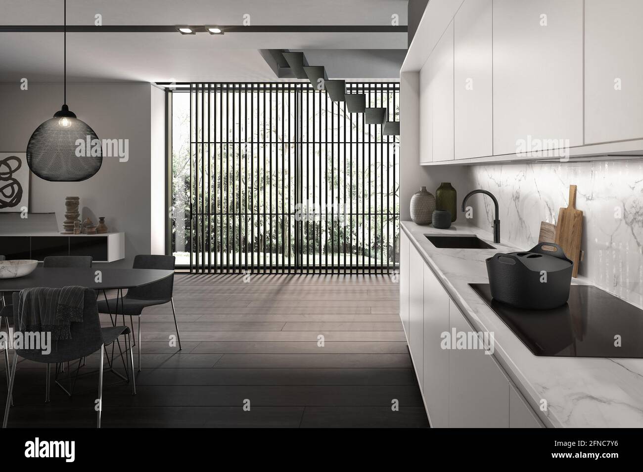 Cologne, Germany – August 2 2020: Modern kitchen interior design in ...