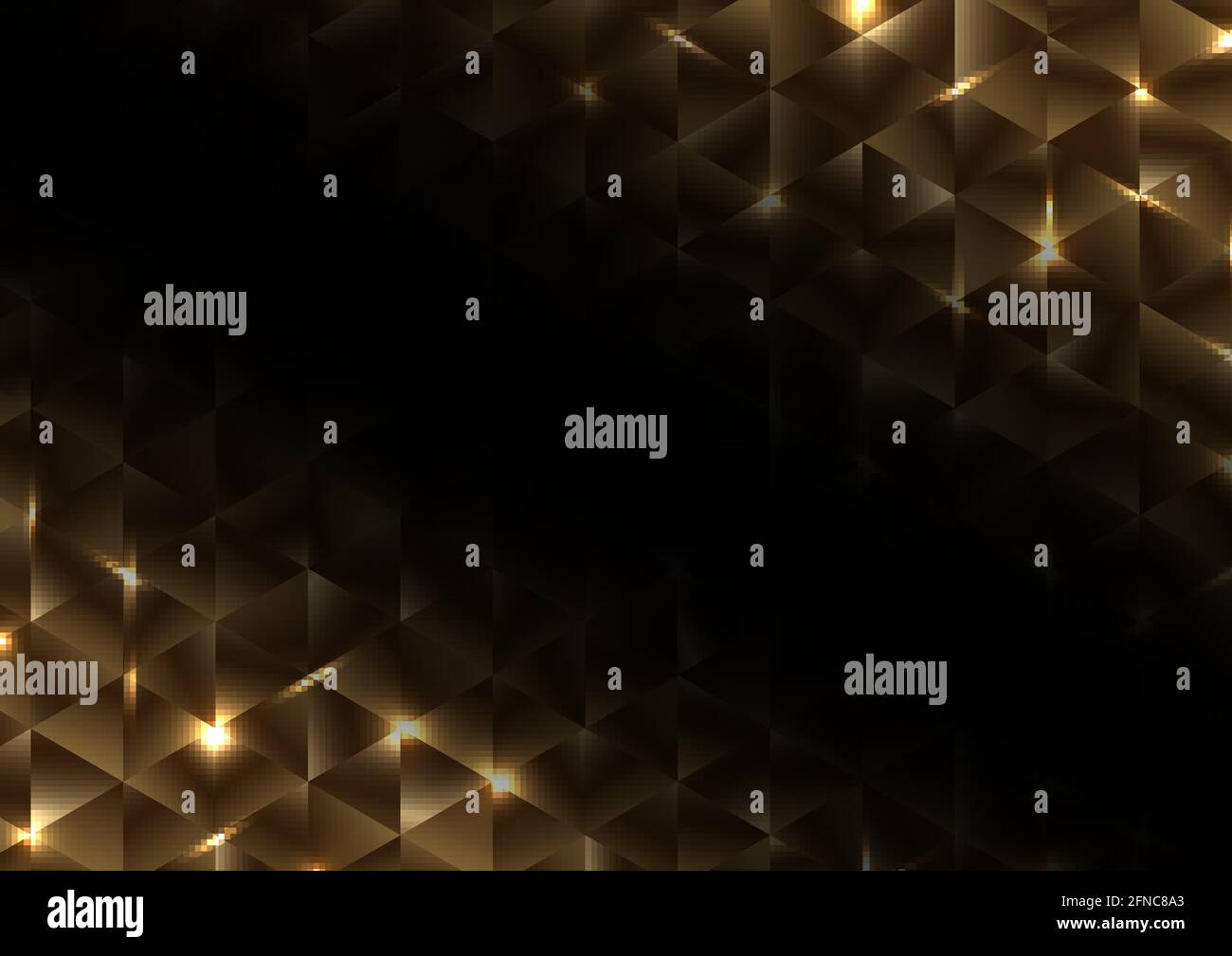 Abstract gold geometric triangle shape luxury pattern with lighting on ...