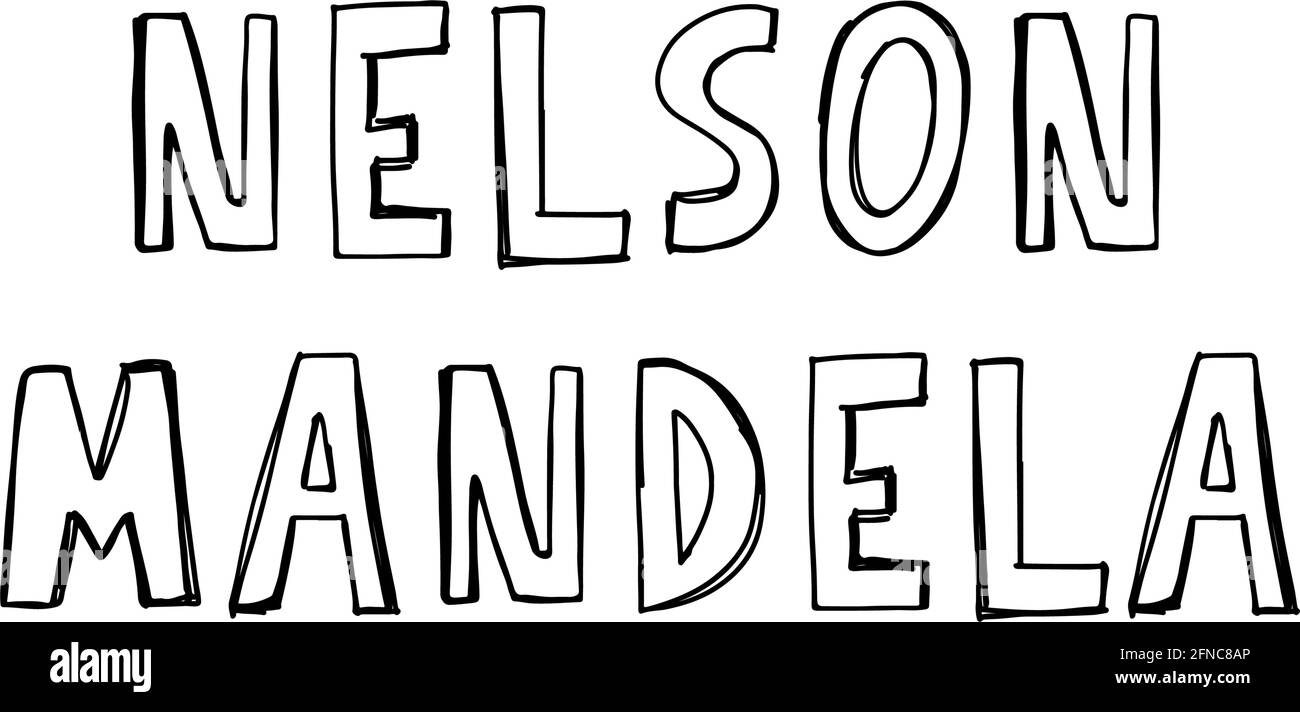 nelson mandela day, text design. Vector calligraphy. Typography poster ...