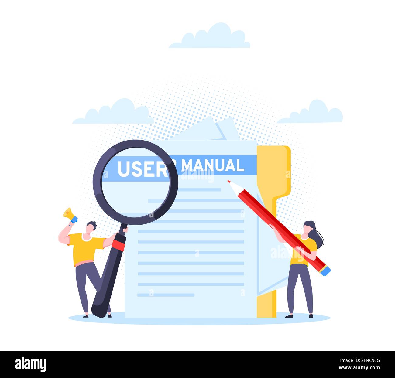 User manual guide book flat style design vector illustration Stock ...
