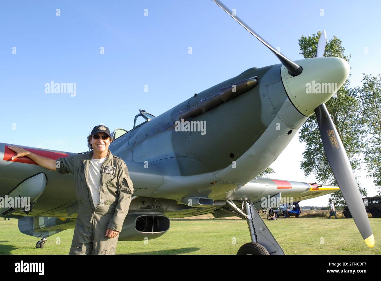 Peter Teichman with his Second World War Hawker Hurricane MkIIB BE505 ...