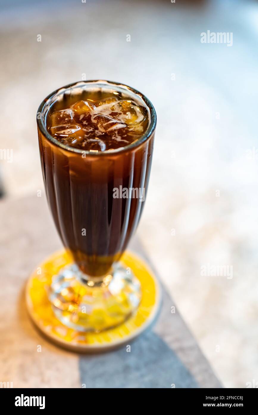 cold brew iced coffee. Urban coffee shop Stock Photo - Alamy