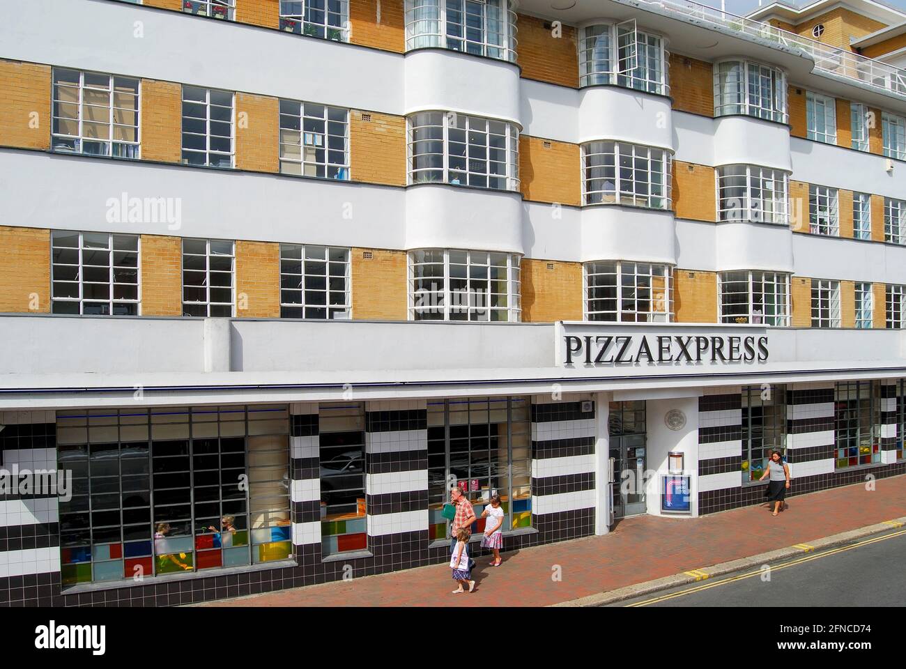 Art deco pizza express building borough of richmond upon thames hi-res ...
