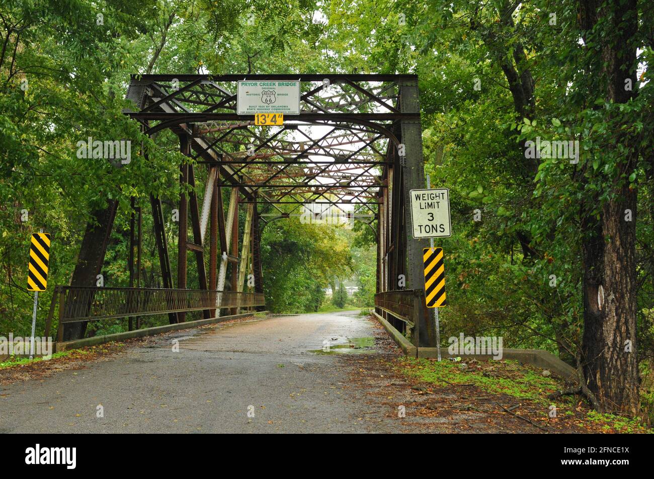 The historic Pryor Creek Bridge, built in 1926 in Chelsea, Oklahoma ...