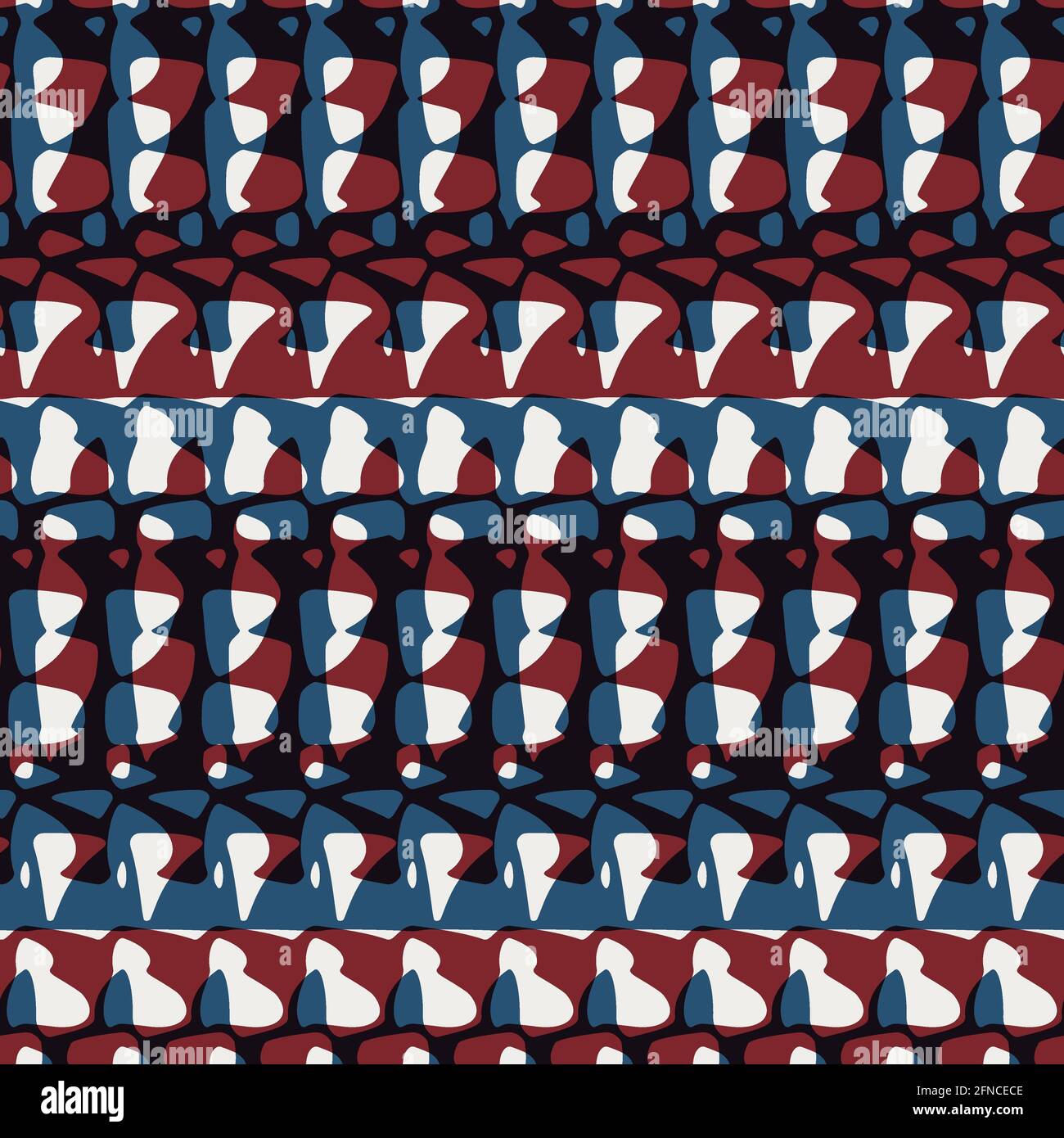 Seamless abstract pattern in red blue black white Stock Photo - Alamy