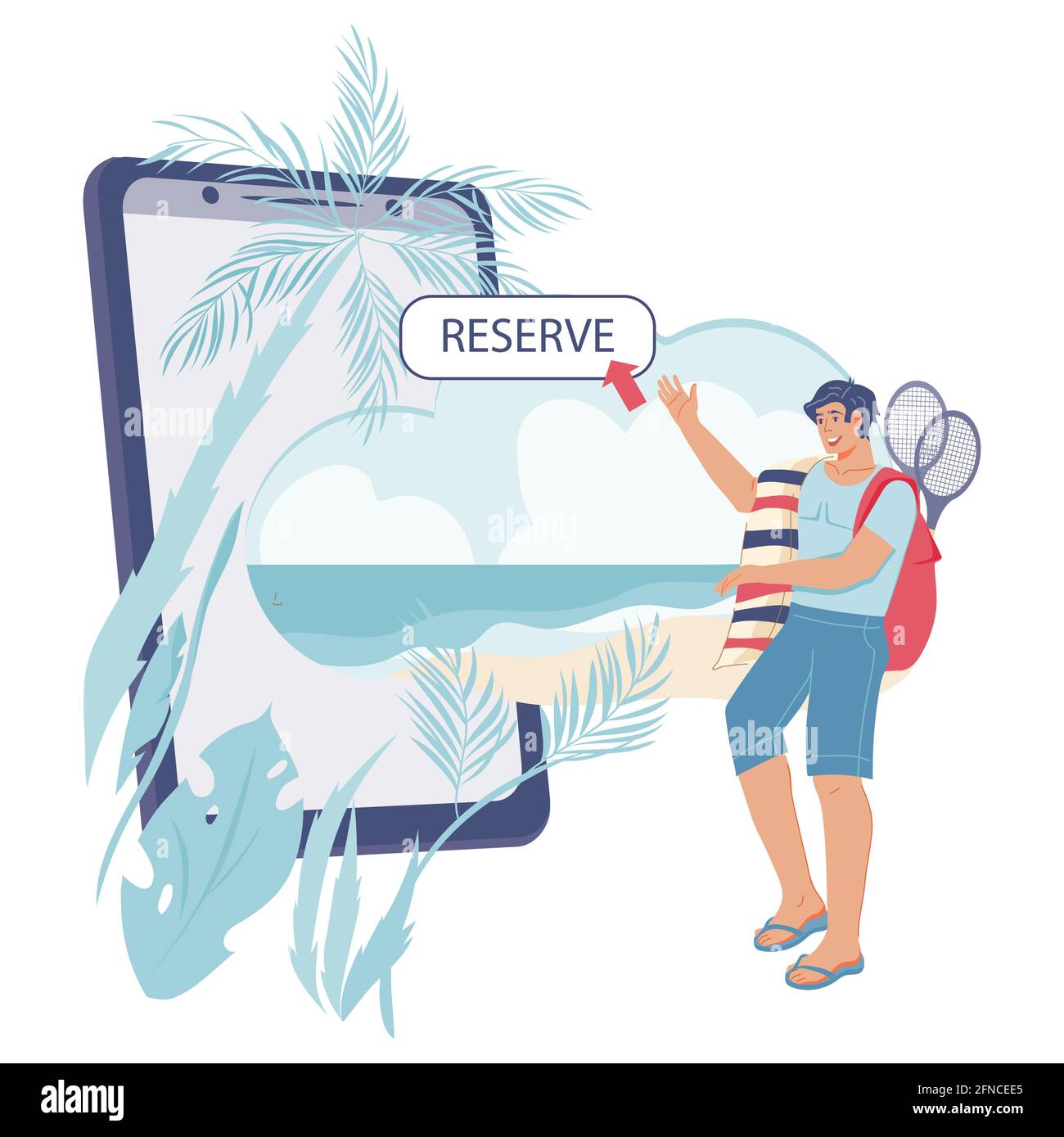 Ticket booking agent Stock Vector Images - Alamy