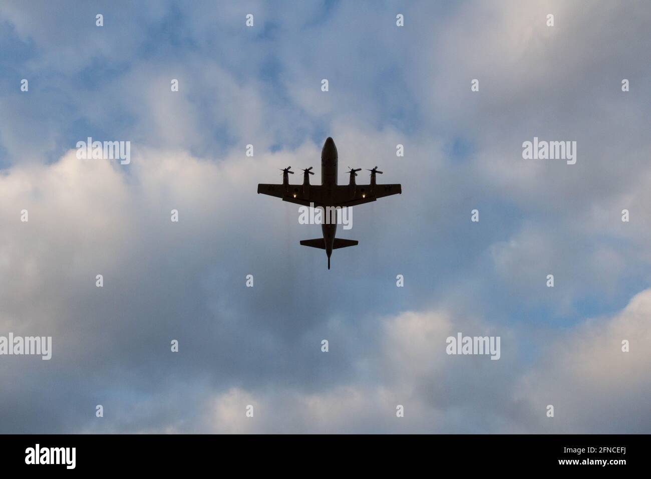 A Lockheed P-3C Orion Maritime reconnaissance aircraft with the ...