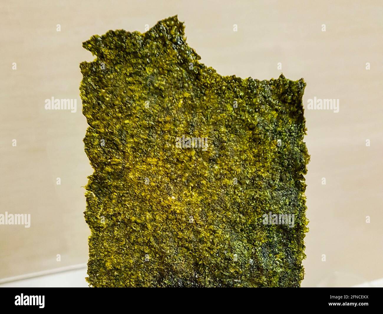 Thai seaweed instant snack unpacked hold in the hand in Thailand Stock ...