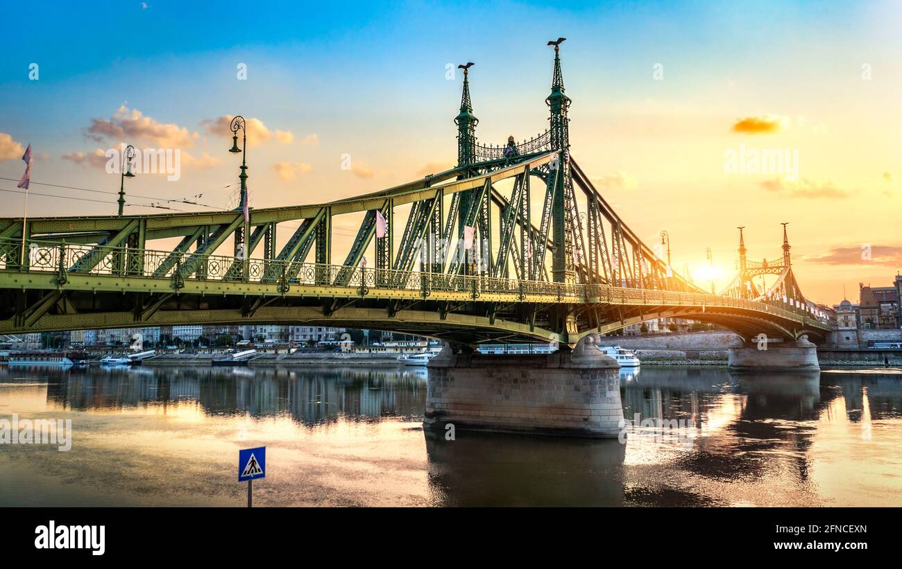 Liberty bridge on sunrise hi-res stock photography and images - Alamy
