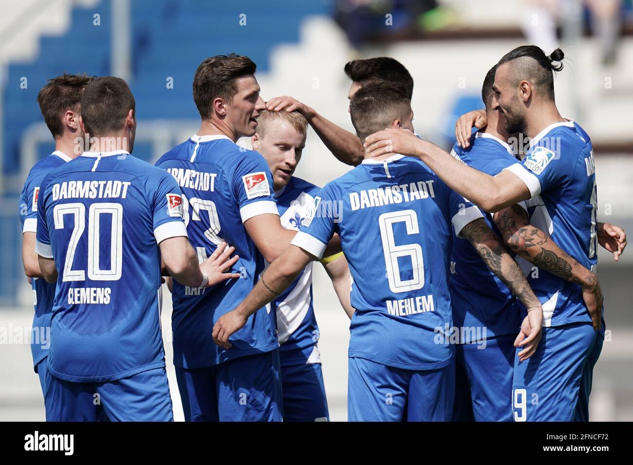 Darmstadt, Germany. 16th May, 2021. Soccer: 2. Bundesliga, Darmstadt 98 ...