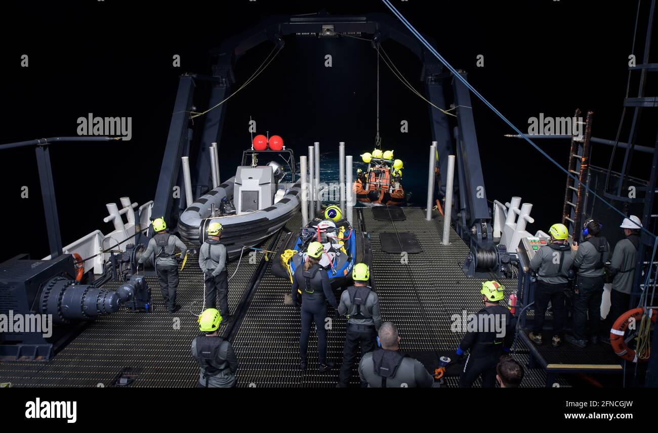 Spacex Support Teams Onboard The Go Navigator Recovery Prepare To