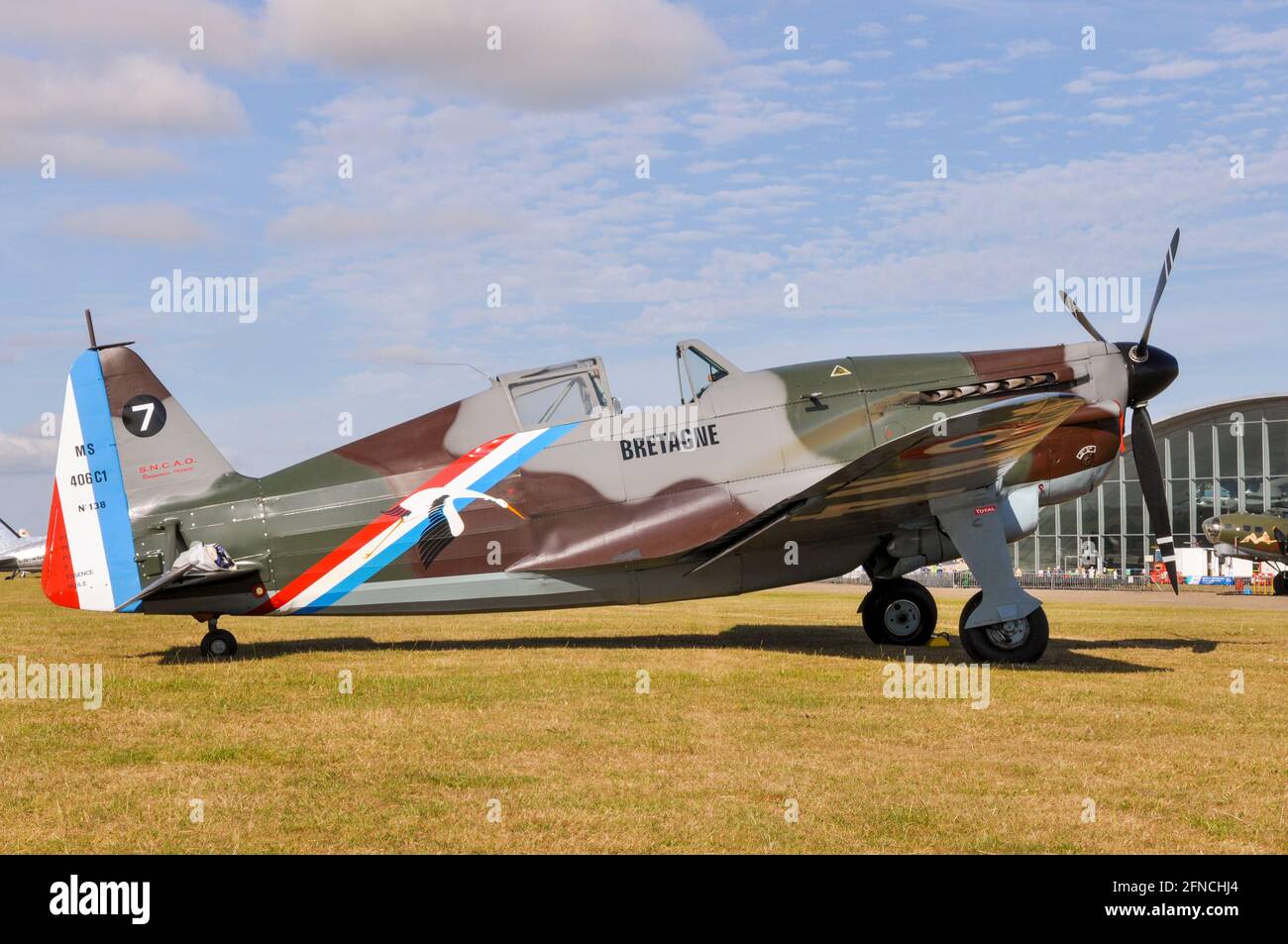 French Air Force Morane Saulnier M.S.406 fighter plane, aircraft of the ...