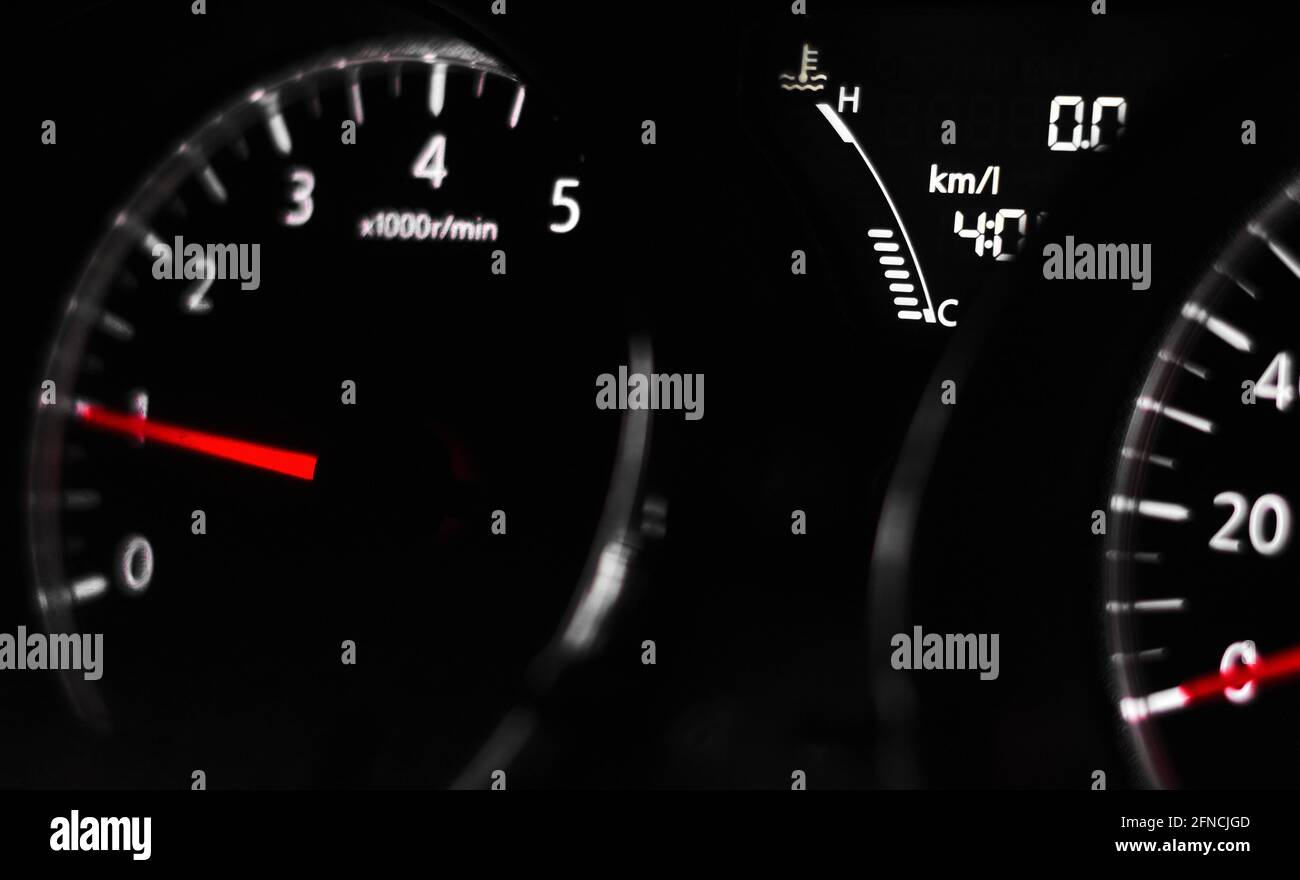 Close-up view of the car dashboard Stock Photo - Alamy