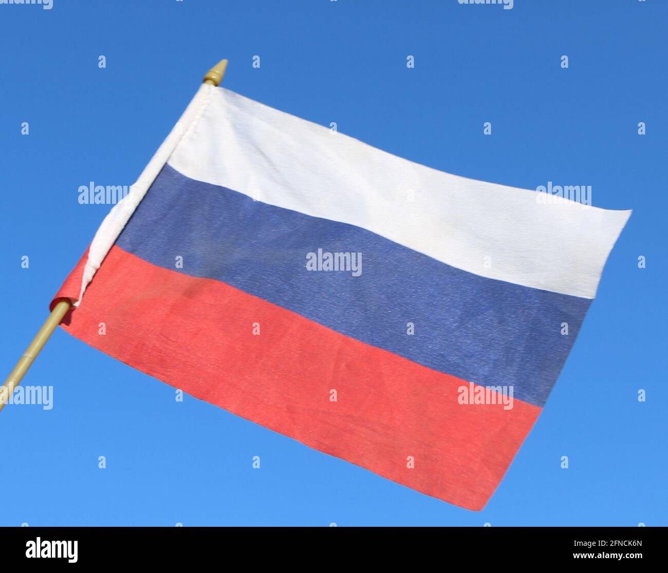 Russian flag, Flag of Russia flying Stock Photo - Alamy