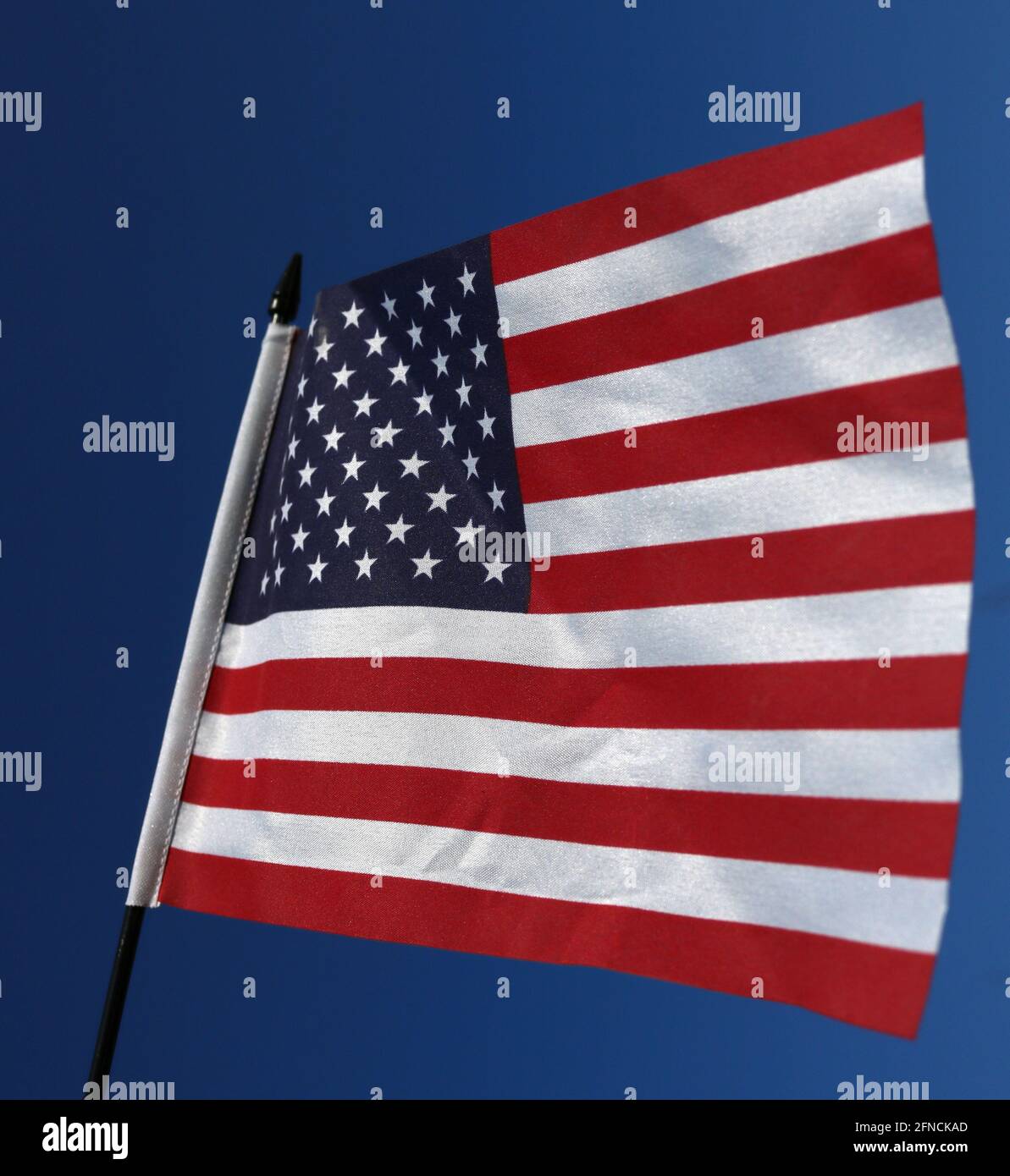 Flag of the USA flying, American flag flying Stock Photo - Alamy
