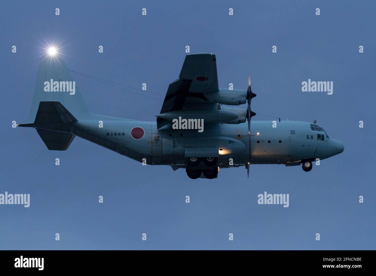 Yamato, Japan. 9th May, 2019. A Lockheed C130 Hercules aircraft with ...