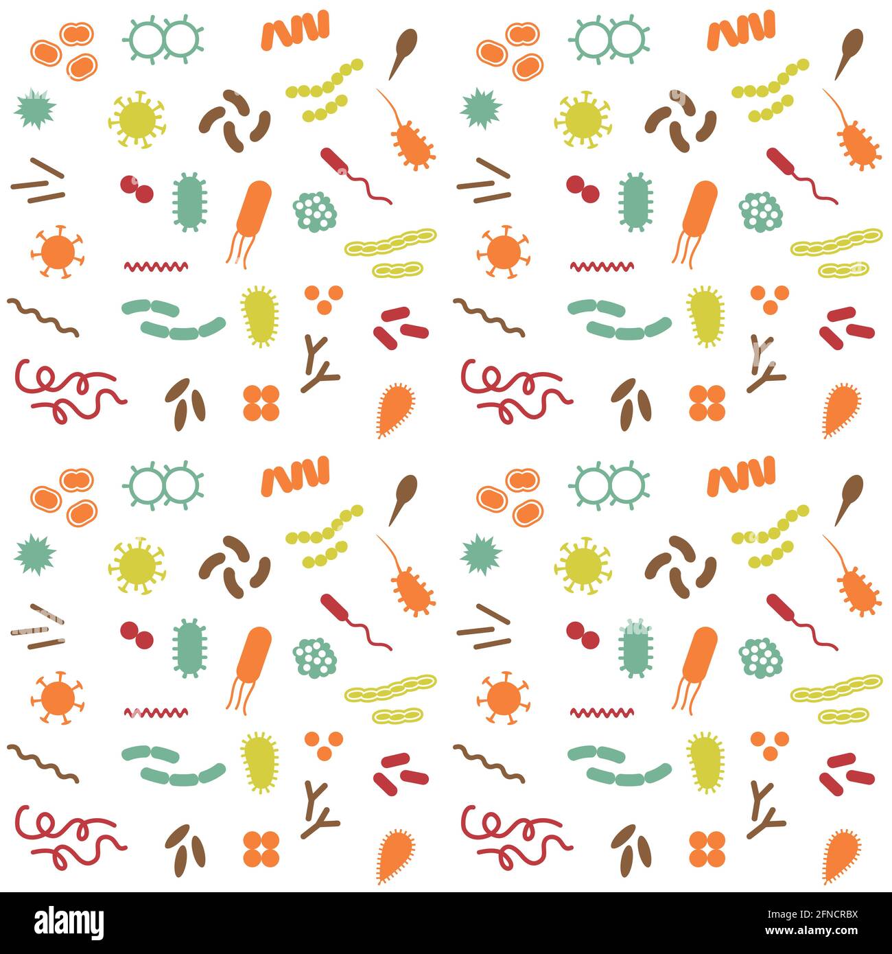 vector bacteria and virus disease, biology cell icons Stock Vector ...