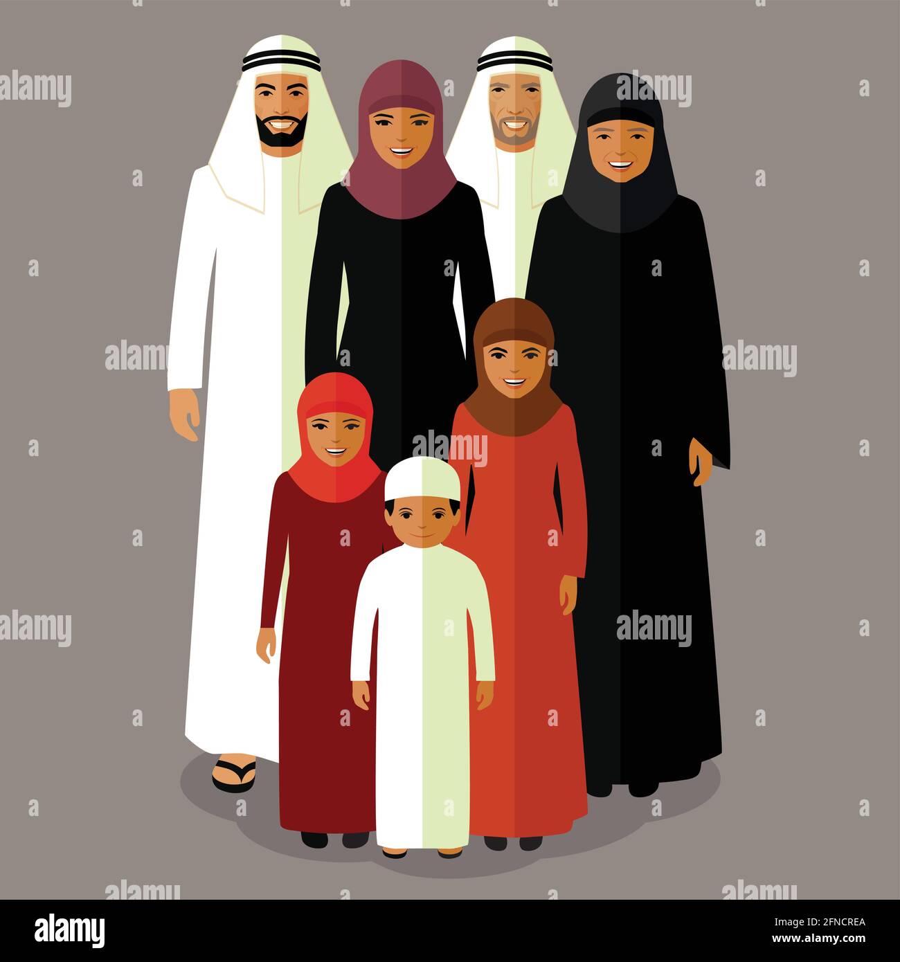 Arabic man woman cartoon couple hi-res stock photography and images - Alamy