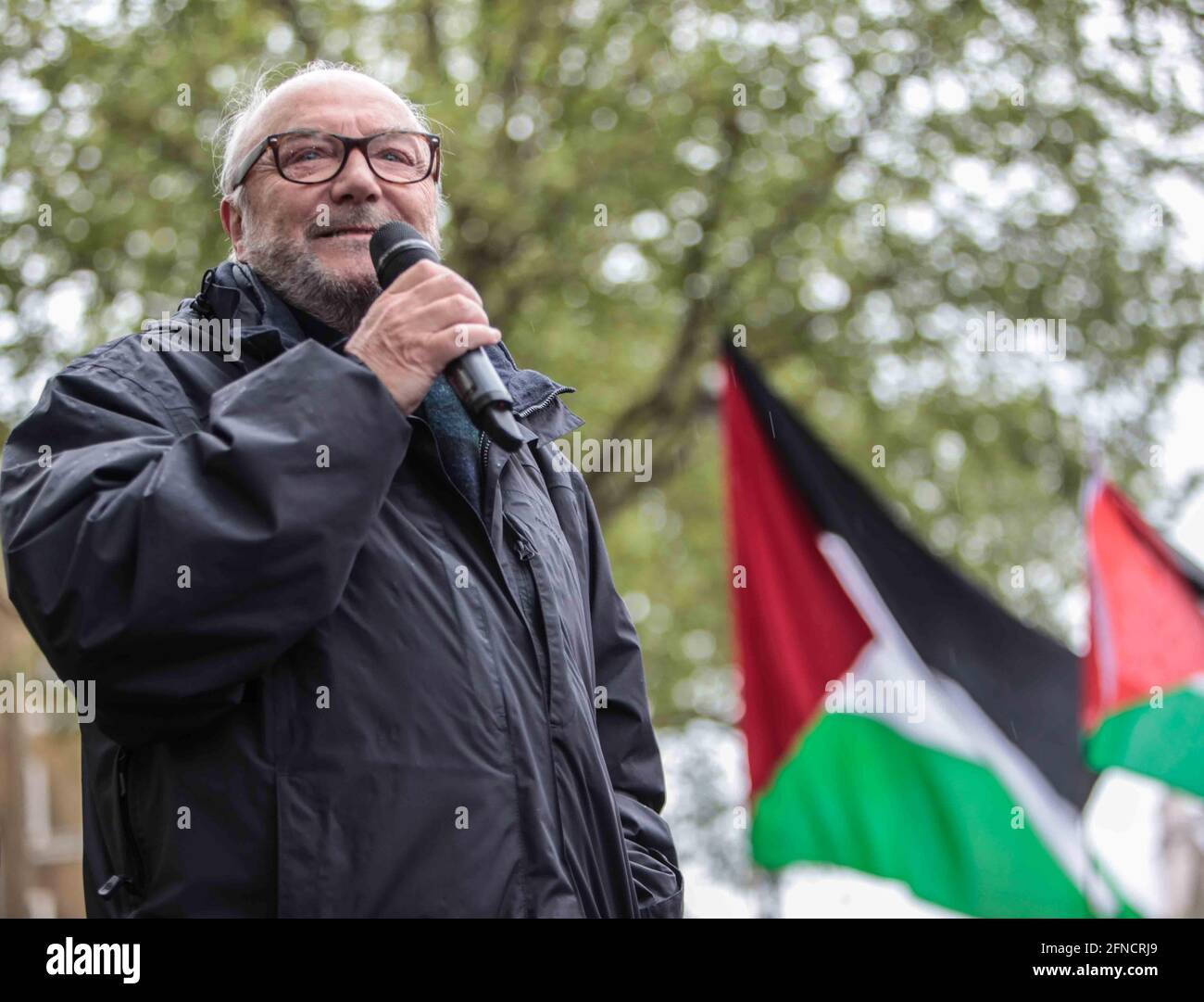London Uk 16 May 2021 George Galloway addressing the Palestinians who ...