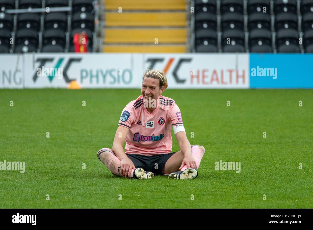 London, UK. 16th May, 2021. Leandra Little (4 Sheffield United) after ...