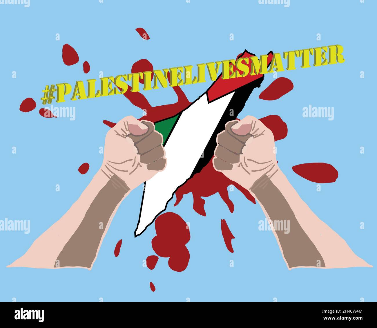 Palestine lives matter movement protesting claiming for anti racism and ...