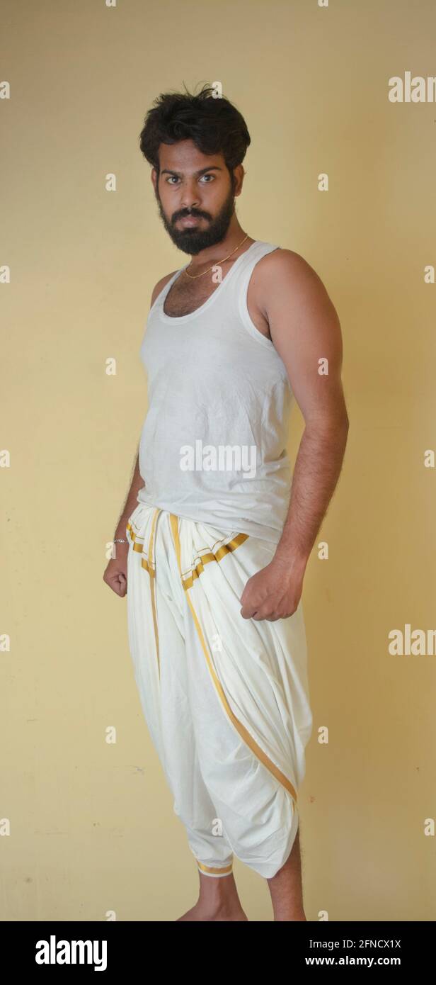 Vest and dhoti ensemble hi-res stock photography and images - Alamy